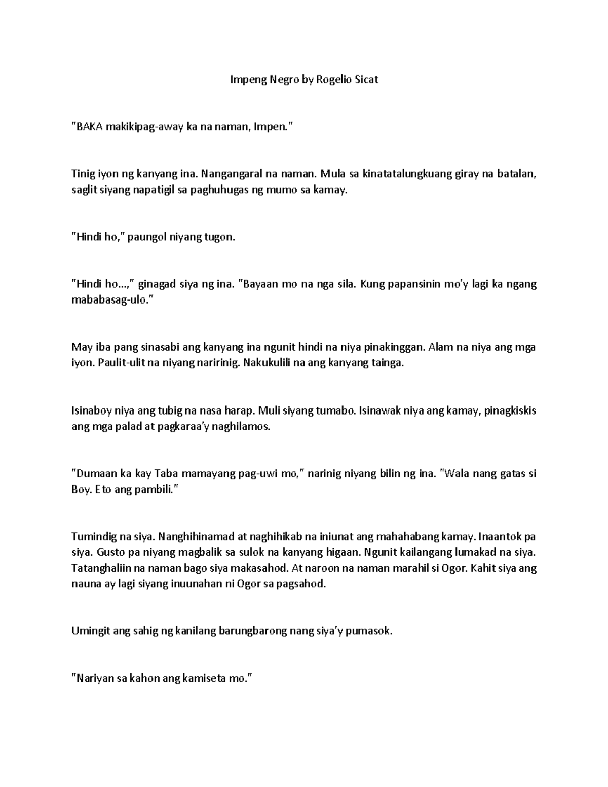 Merging Result-merged - Impeng Negro by Rogelio Sicat "BAKA makikipag ...