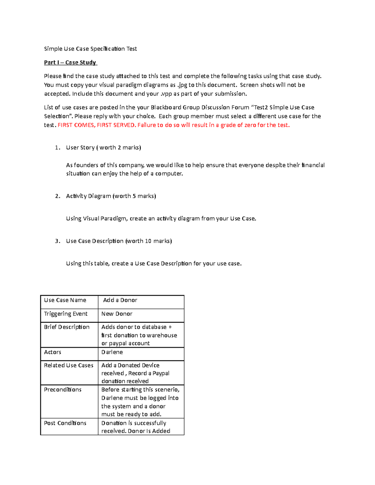 Simple Use Case Specification Test - You must copy your visual paradigm ...