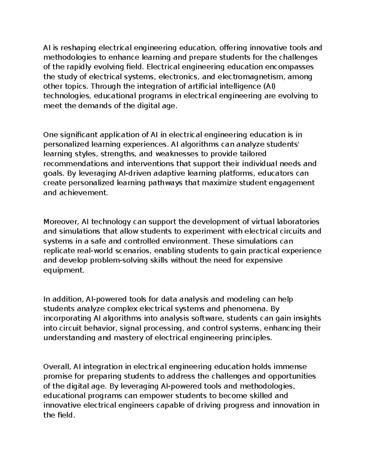 AI is reshaping electrical engineering education - Electrical ...