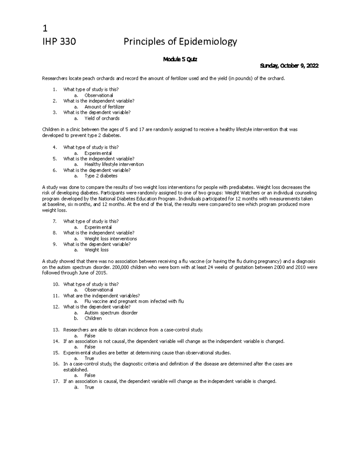 Module 5 Quiz - Children in a clinic between the ages of 5 and 17 are ...