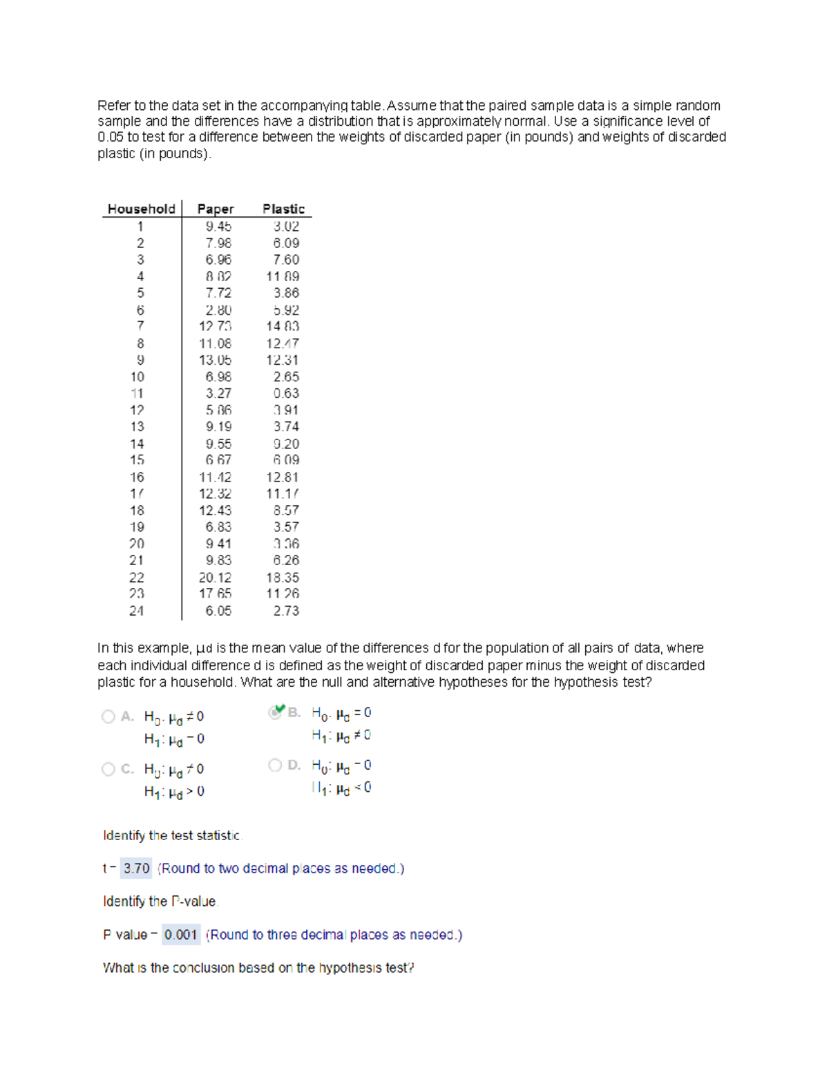 HW Section 11 - Teach by Prof.Weidong Chen - Refer to the data set in the accompanying table ...