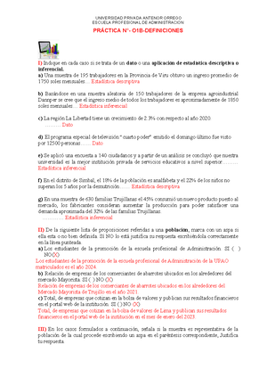 Ventajas Y Desventajas DE CADA TIPO DE Muestreo - UNIVERSIDAD PRIVADA ...