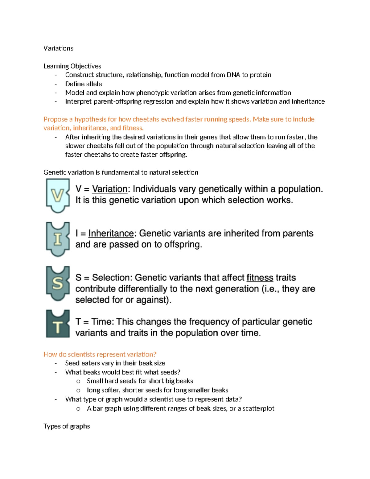 Variation 1:30 - class notes - Variations Learning Objectives ...