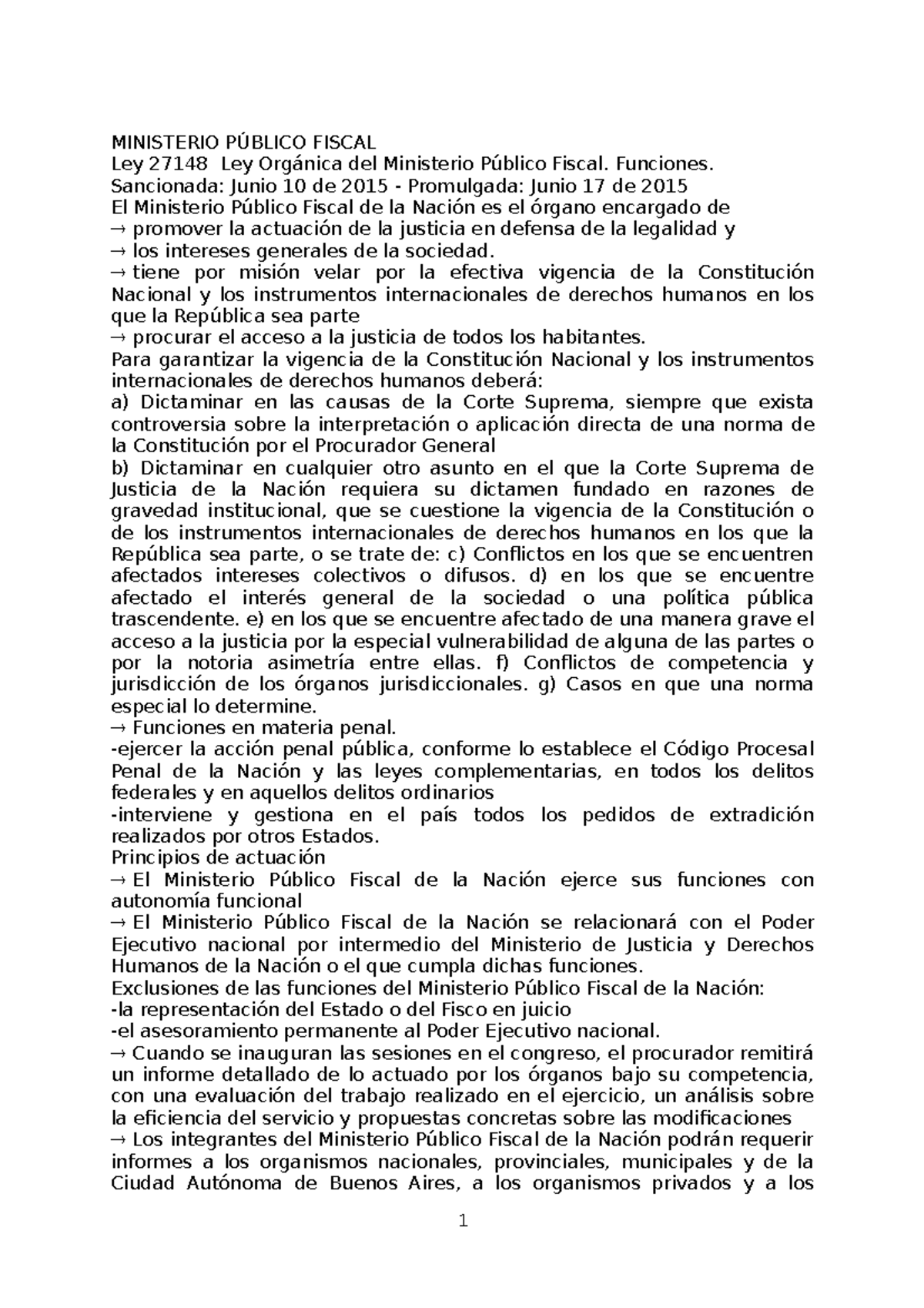 408490724 Ministerio Publico Fiscal Resumen - MINISTERIO PÚBLICO FISCAL ...