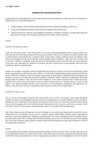 Ethics Module 13&14 - reviewer - ETHICS MODULE 13 Hobbes' Argument Thomas Hobbes said, if we ...