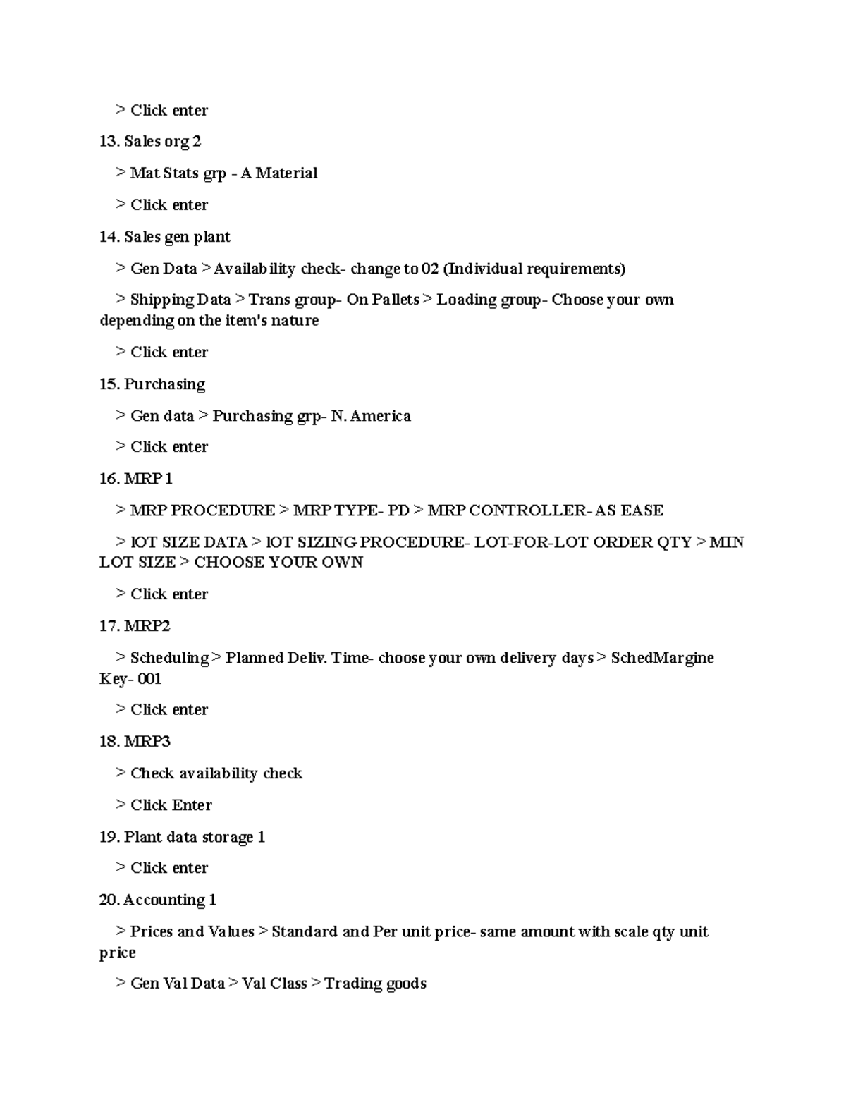 SAP STEP BY STEP Instructions PART 2 Click Enter Sales Org 2 Mat sap-step-by-step-instructions-part-2-click-enter-sales-org-2-mat