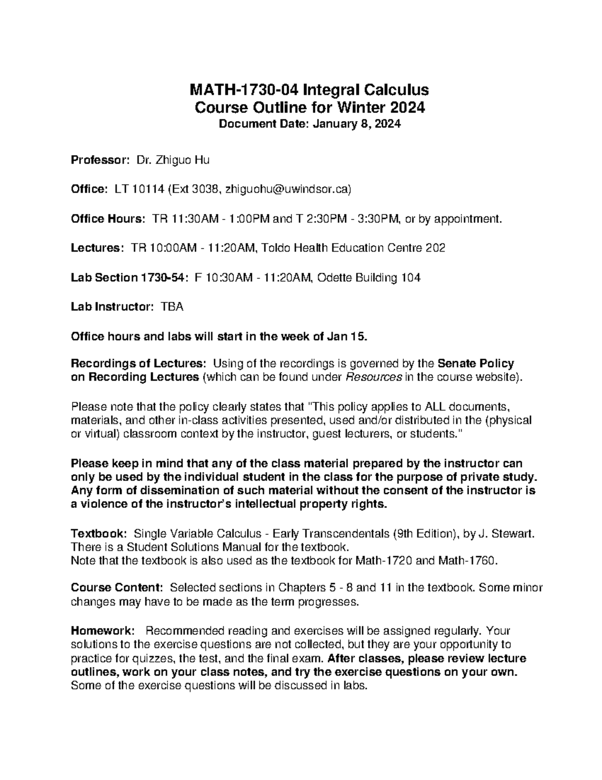 2024 outline 1730 041 - MATH-1730 Course Syllabus - MATH- 1730 - 04 ...