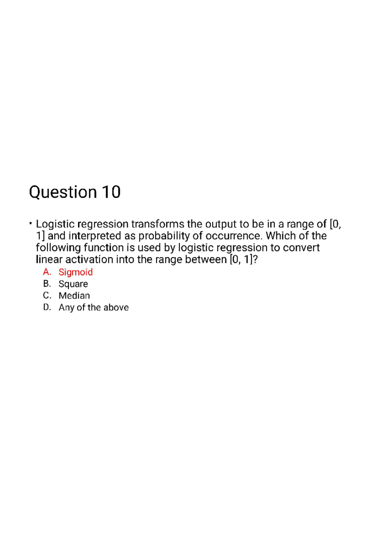 ML QUIZ Answers part5 - Question 10 Logistic regression ...