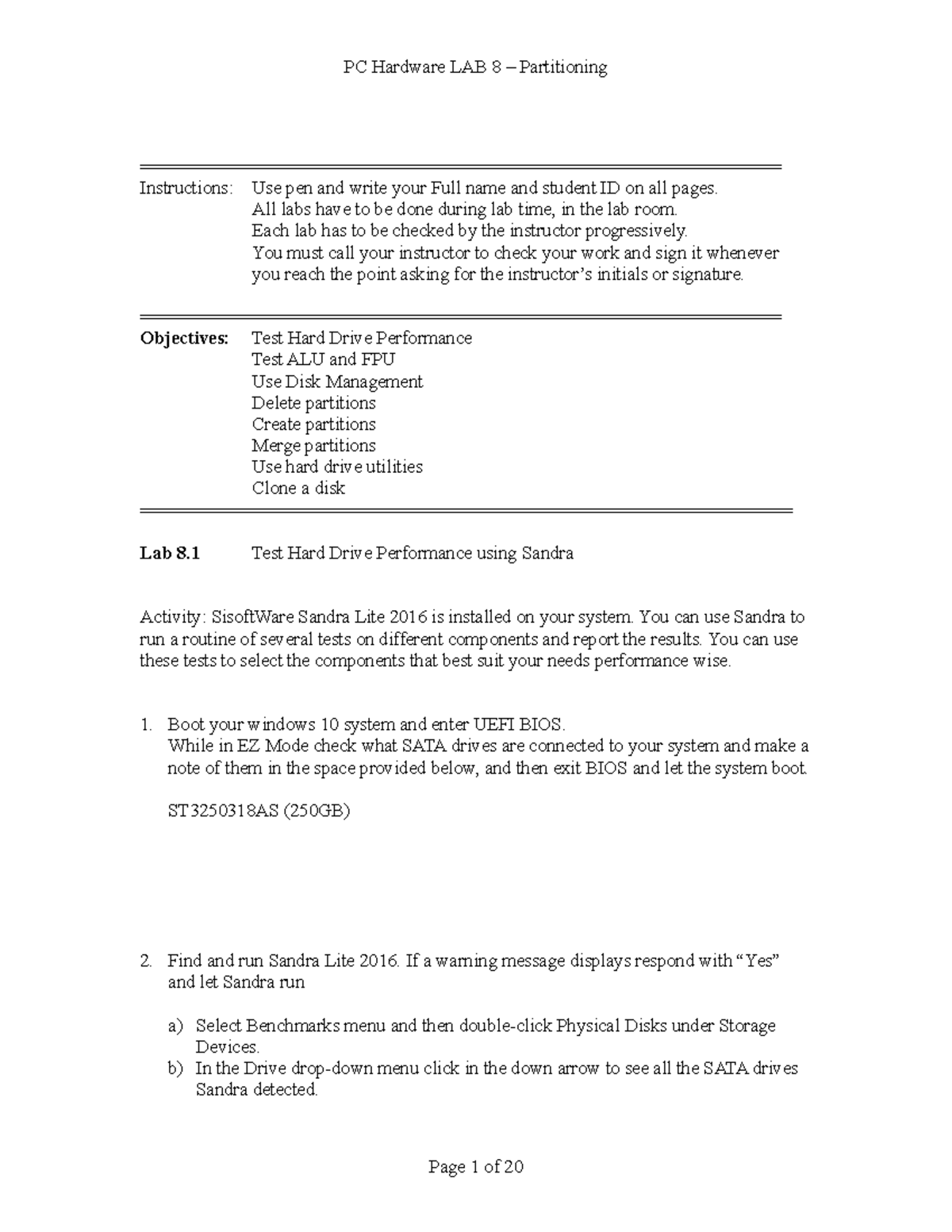 LAB 8 - Partitioning - lab - ============================================================= - Studocu