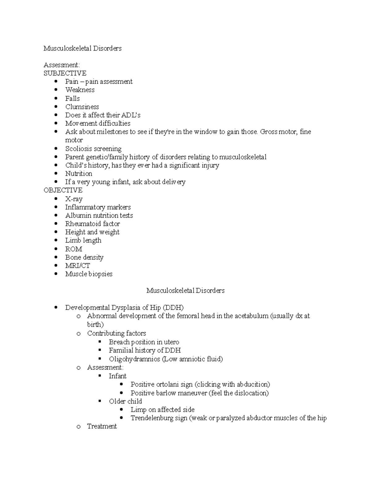 Musculoskeletal Disorders - Musculoskeletal Disorders Assessment ...