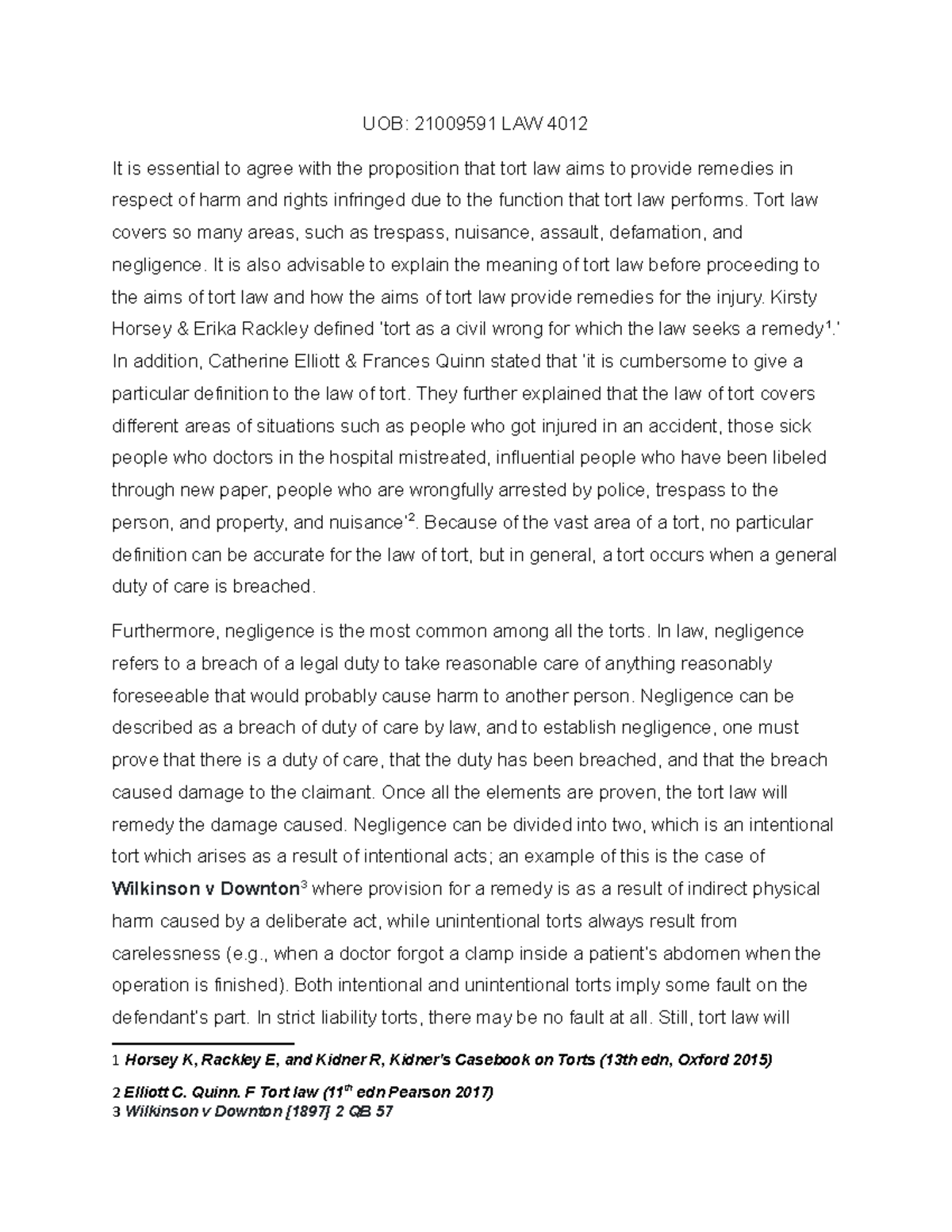 ANU Oluwa PO 1 - essay - UOB: 21009591 LAW 4012 It is essential to ...