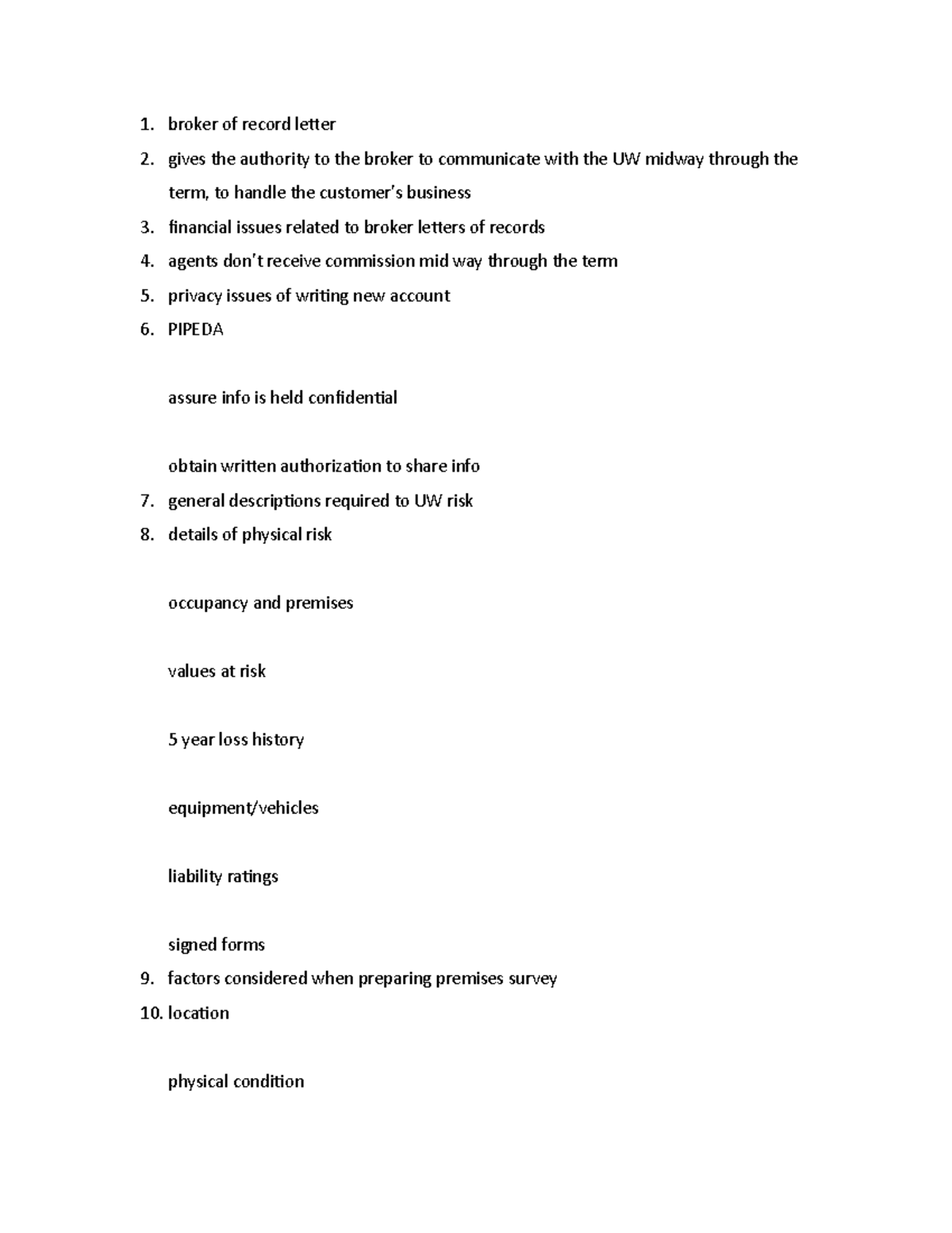 Busmgt 290 32 - notes - broker of record letter gives the authority to ...