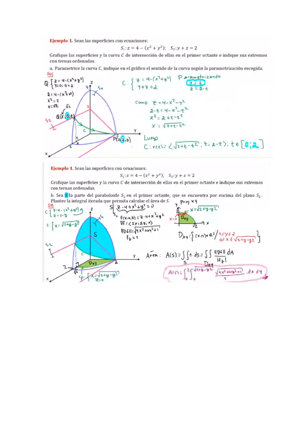 Ejercicios resueltos de repaso PC3 - Cálculo 2 - Studocu