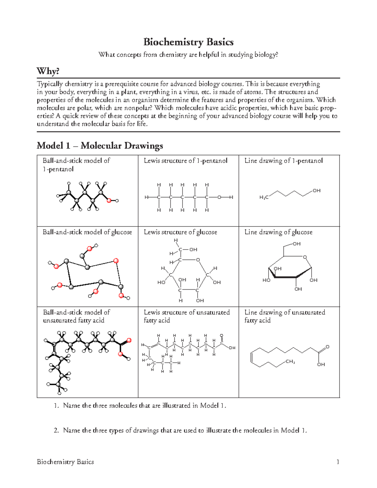 01 Biochemistry Basics-S - Biochemistry Basics 1 Biochemistry Basics ...