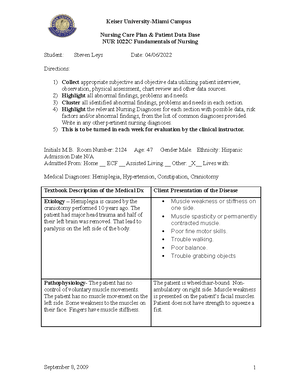 BAH #8 - Case study - BAH Exam #8 Study Guide Chapter 46 slide 5 Type 1 ...