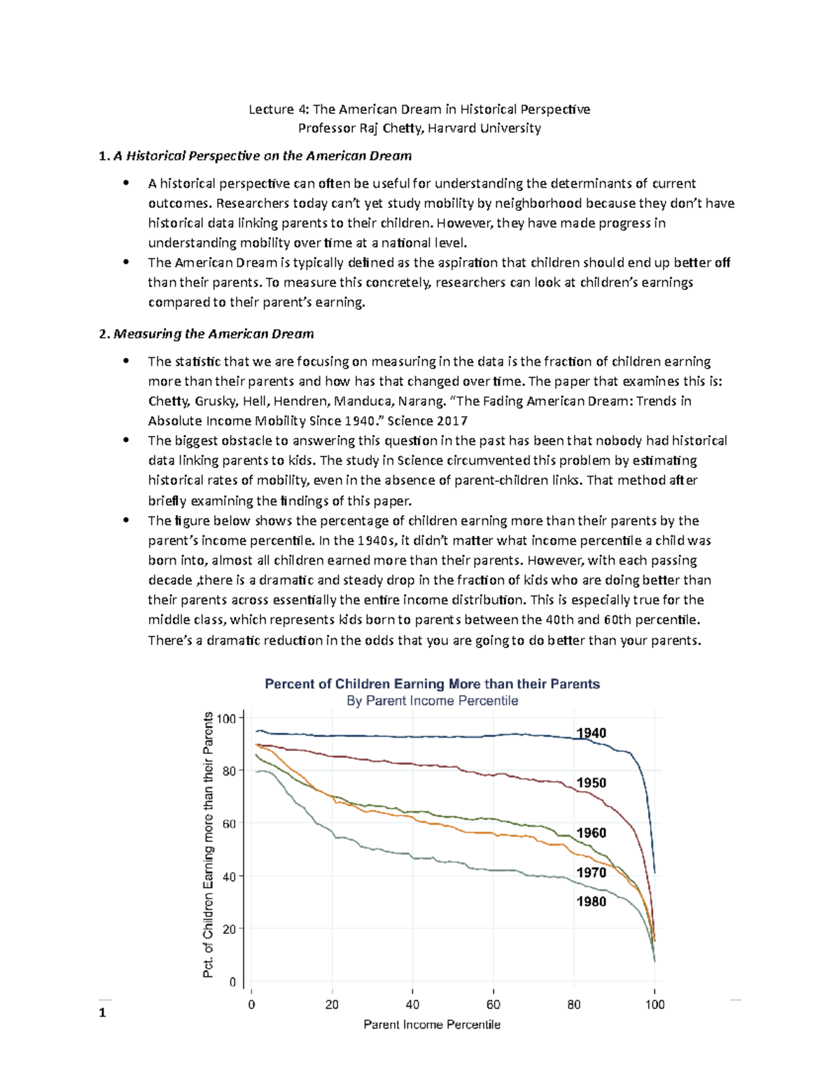 04-Lecture notes for trends in inequality - Lecture 4: The American ...