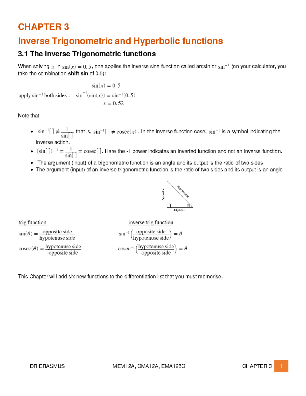 M2 Chapter 3 - intergration by partial fractions - CHAPTER 3 Inverse Trigonometric and ...