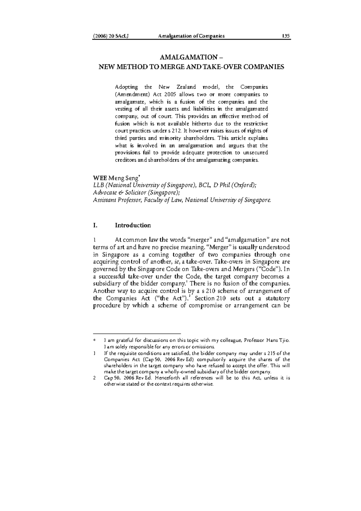 Amalgamation - This provides an effective method of fusion which is not ...