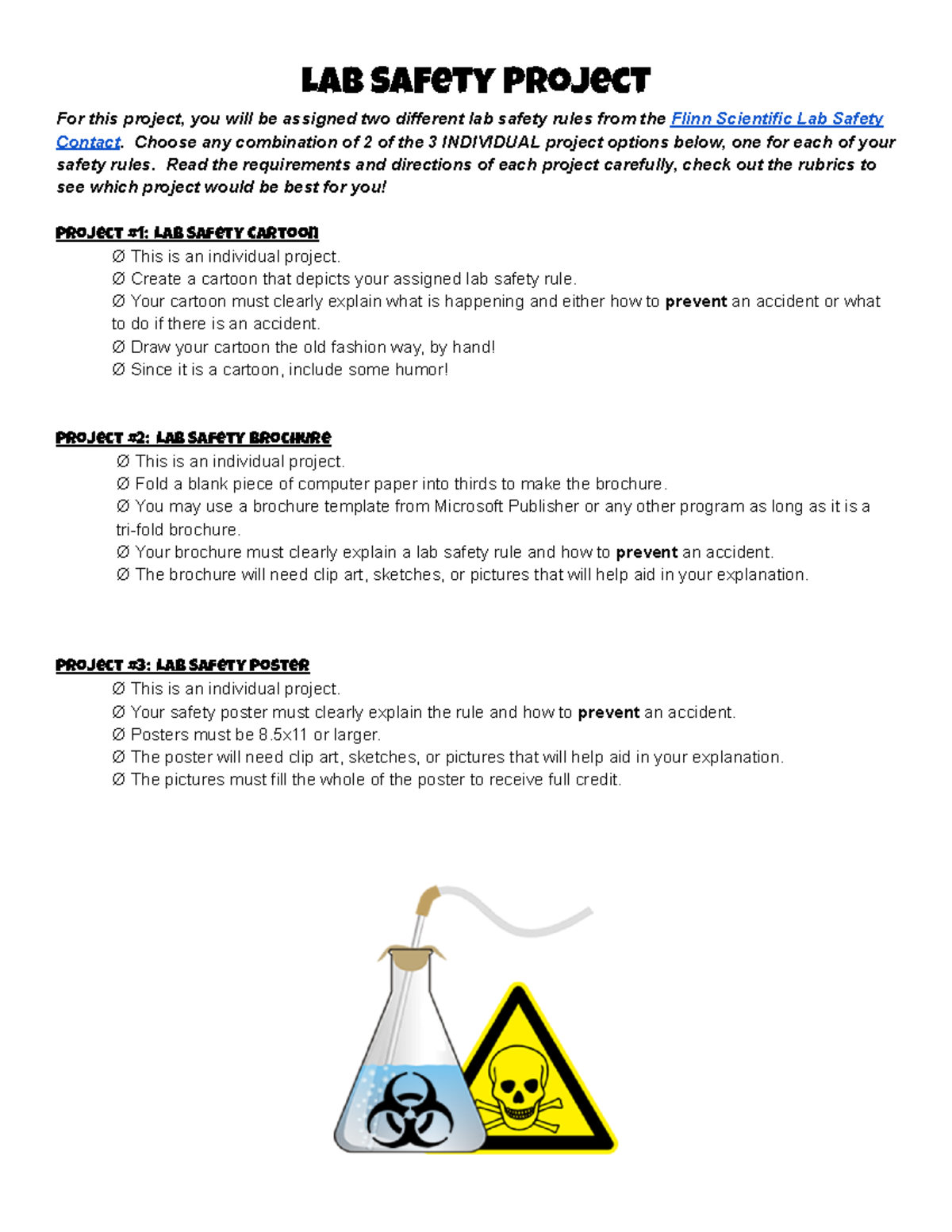 Lab Safety Project - bhjbhjbhjbhj - Lab Safety Project For this project ...