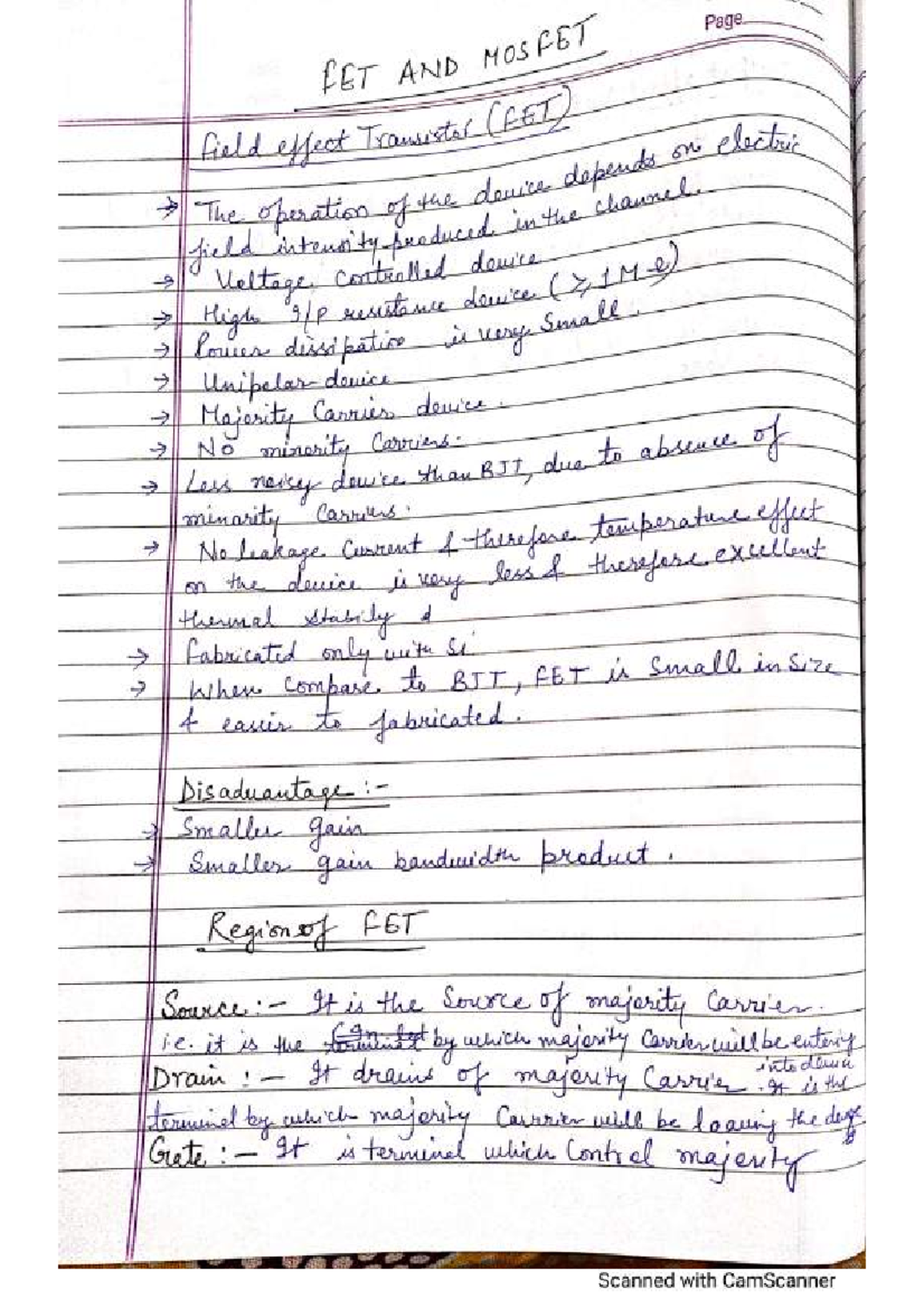 FET and Mosfet - fet - field effect transistor - Studocu
