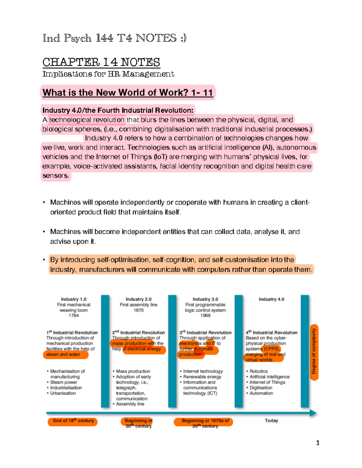IP Chapter 14 notes - Ind Psych 144 T4 NOTES :) CHAPTER 14 NOTES ...