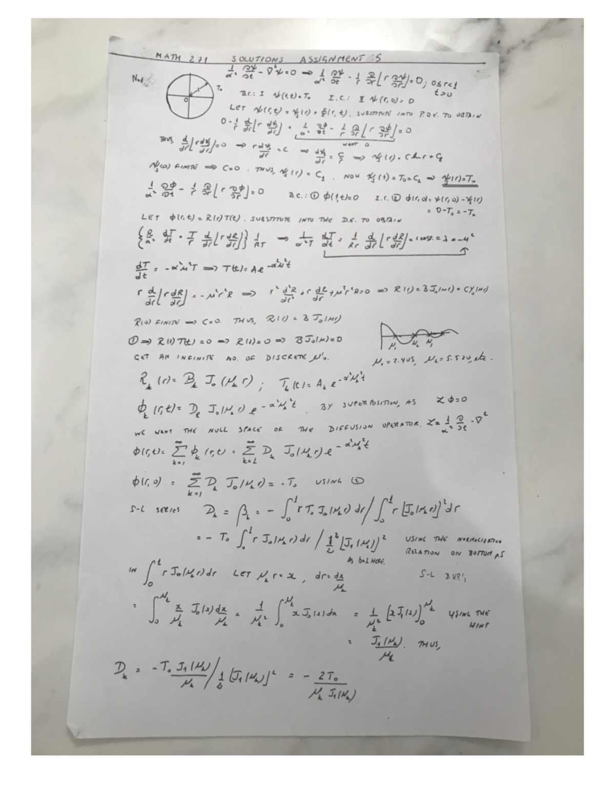 Math271 Assignment 5 Solutions - Math 271 - Studocu