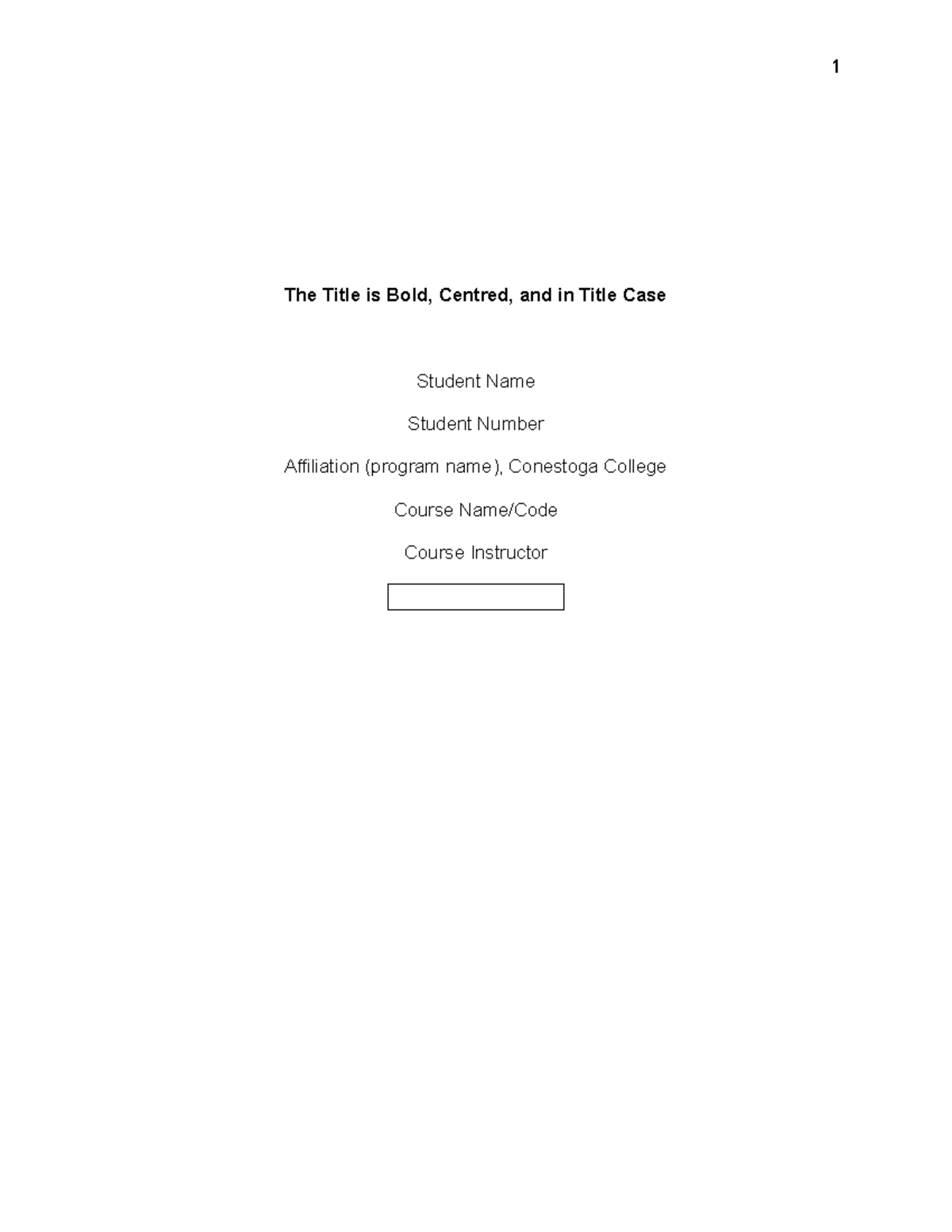Essay Template APA - The Title is Bold, Centred, and in Title Case ...
