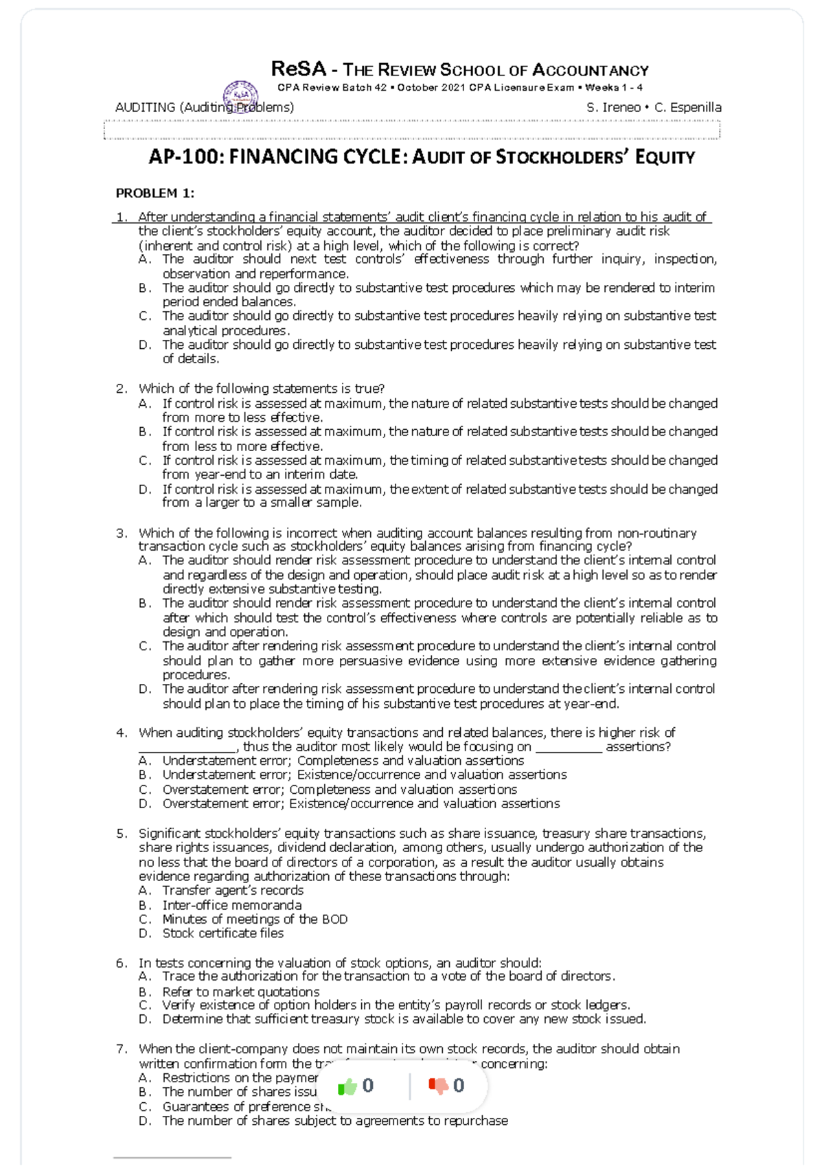 Ap-100-audit-of-shareholders-equity compress - ReSA - THE REVIEW SCHOOL ...