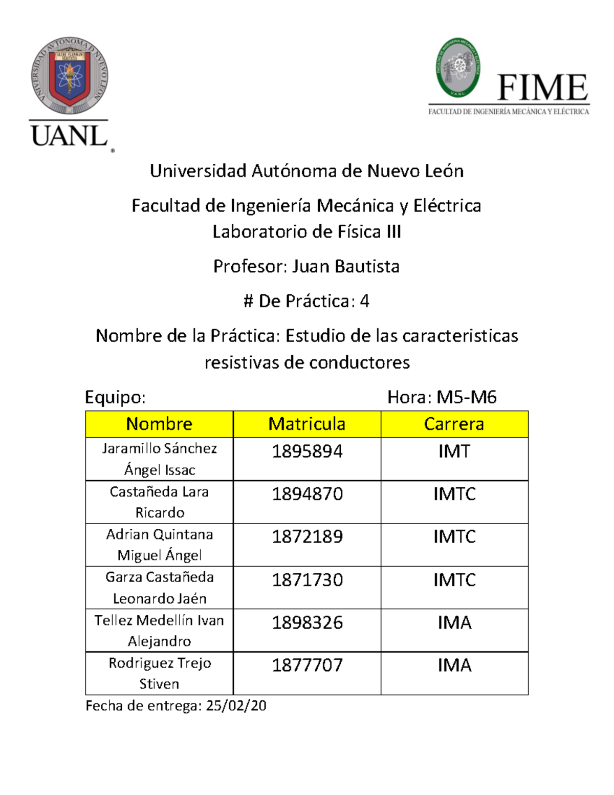 Practica 4 Laboratorio Fisica Iii Warning Tt Undefined Function 32 Warning Tt