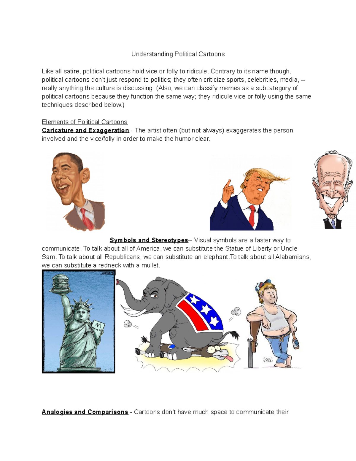 Sara Burke - Understanding Political Cartoons - Understanding Political ...