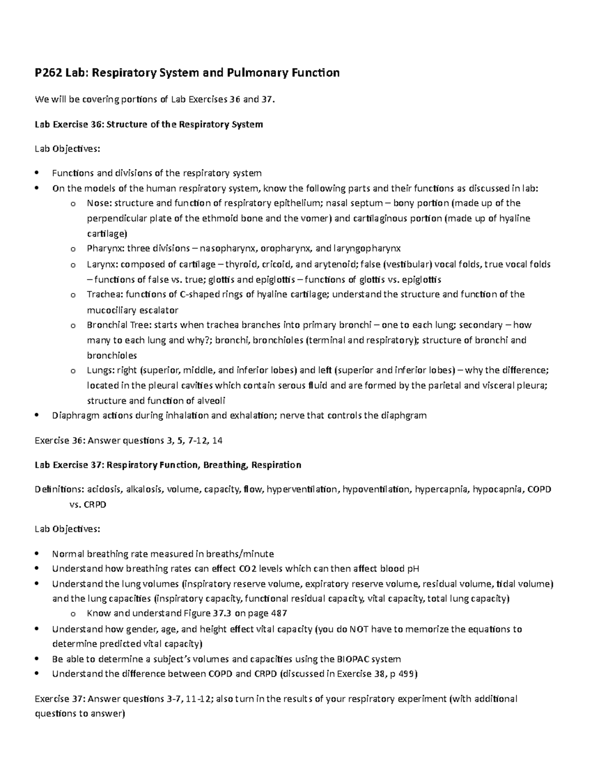 09 Respiratory System and Function Lab - P262 Lab: Respiratory System ...