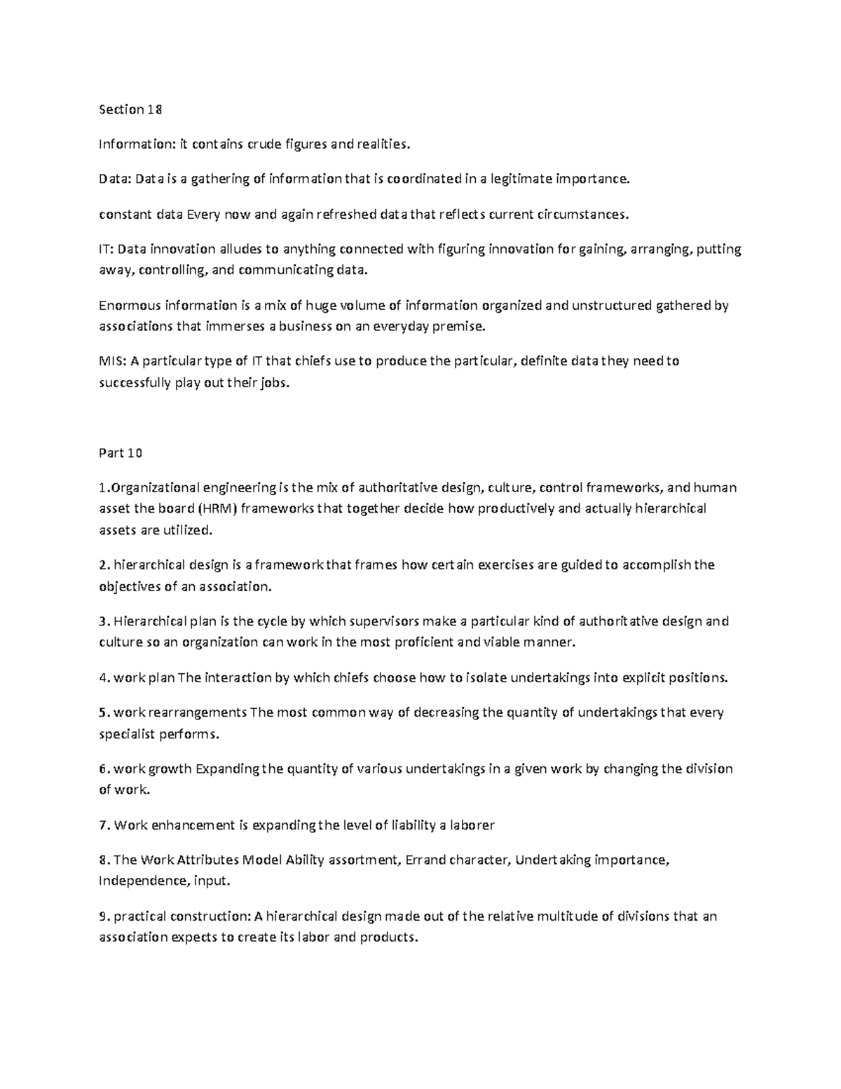 CIM- chapter 5 - HRM - Section 18 Information: it contains crude ...