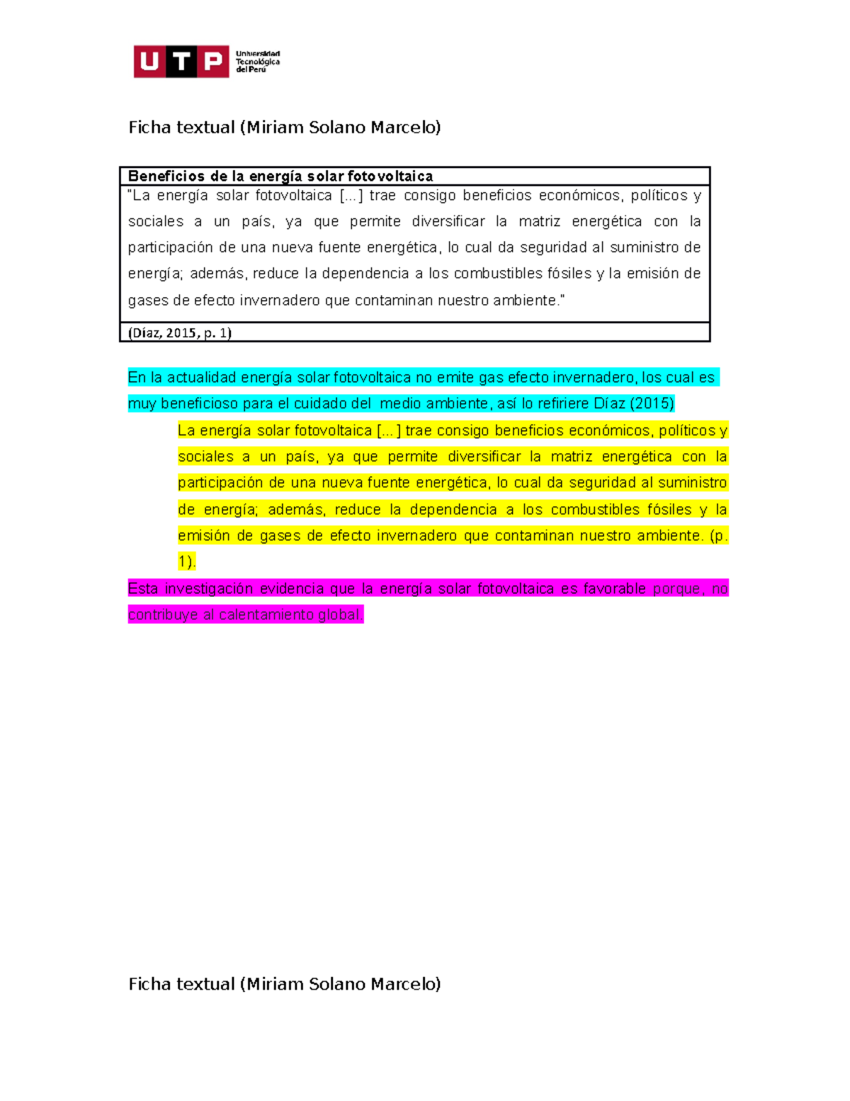 Fichas textuales y resumen (1) - Ficha textual (Miriam Solano Marcelo ...