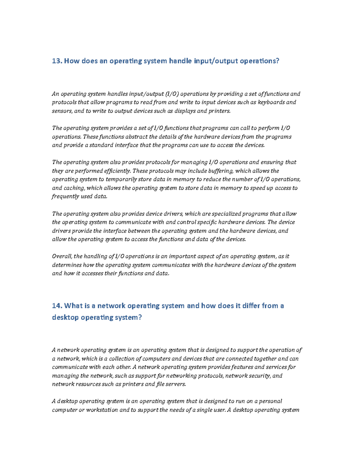 Operating systems 3 - 13. How does an operating system handle input ...