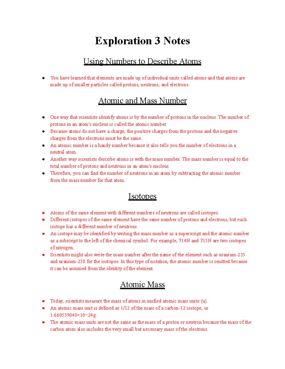 Unit 2 - Lesson 1 - Exploration 3 Notes - Exploration 3 Notes Using ...