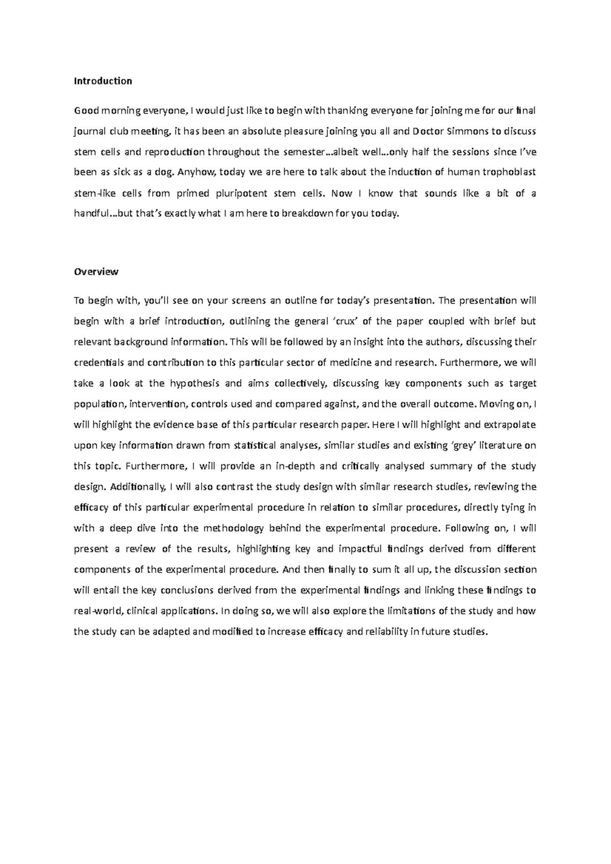 JC Script - Introduction Good morning everyone, I would just like to ...