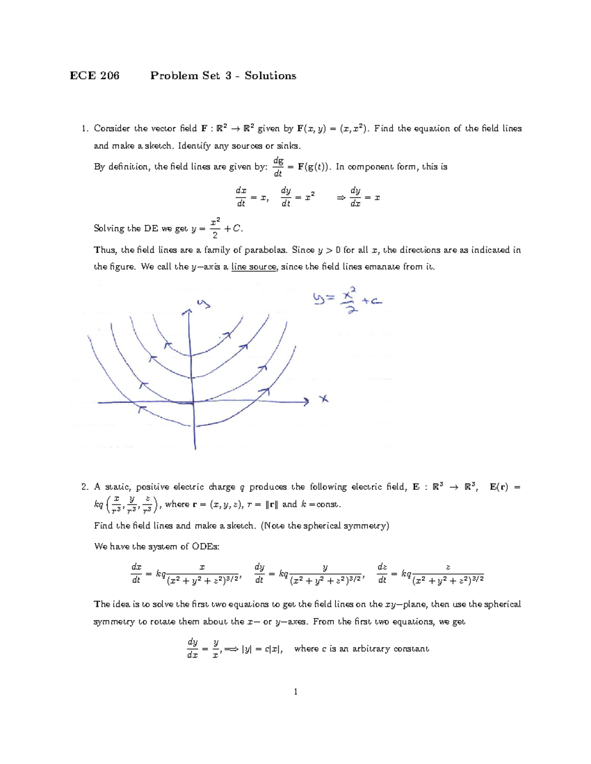 ECE206 ps3 soln - Instructor: Sean Speziale - ECE 206 Problem Set 3 ...