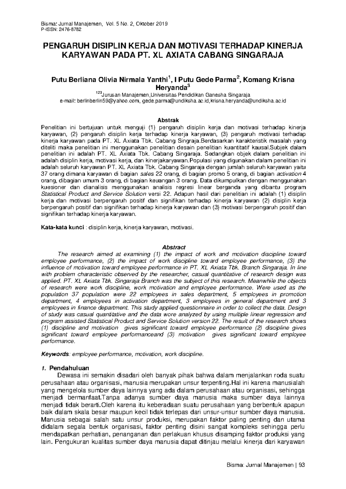 Endrawan,+ Pengaruh+ Disiplin+ Kerja+DAN+ Motivasi+ Terhadap+ Kinerja+ ...