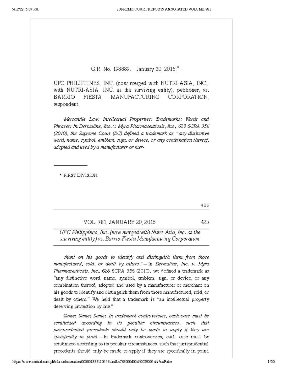 8. UFC Philippines, Inc. (now merged with Nutri-Asia, Inc. as the ...