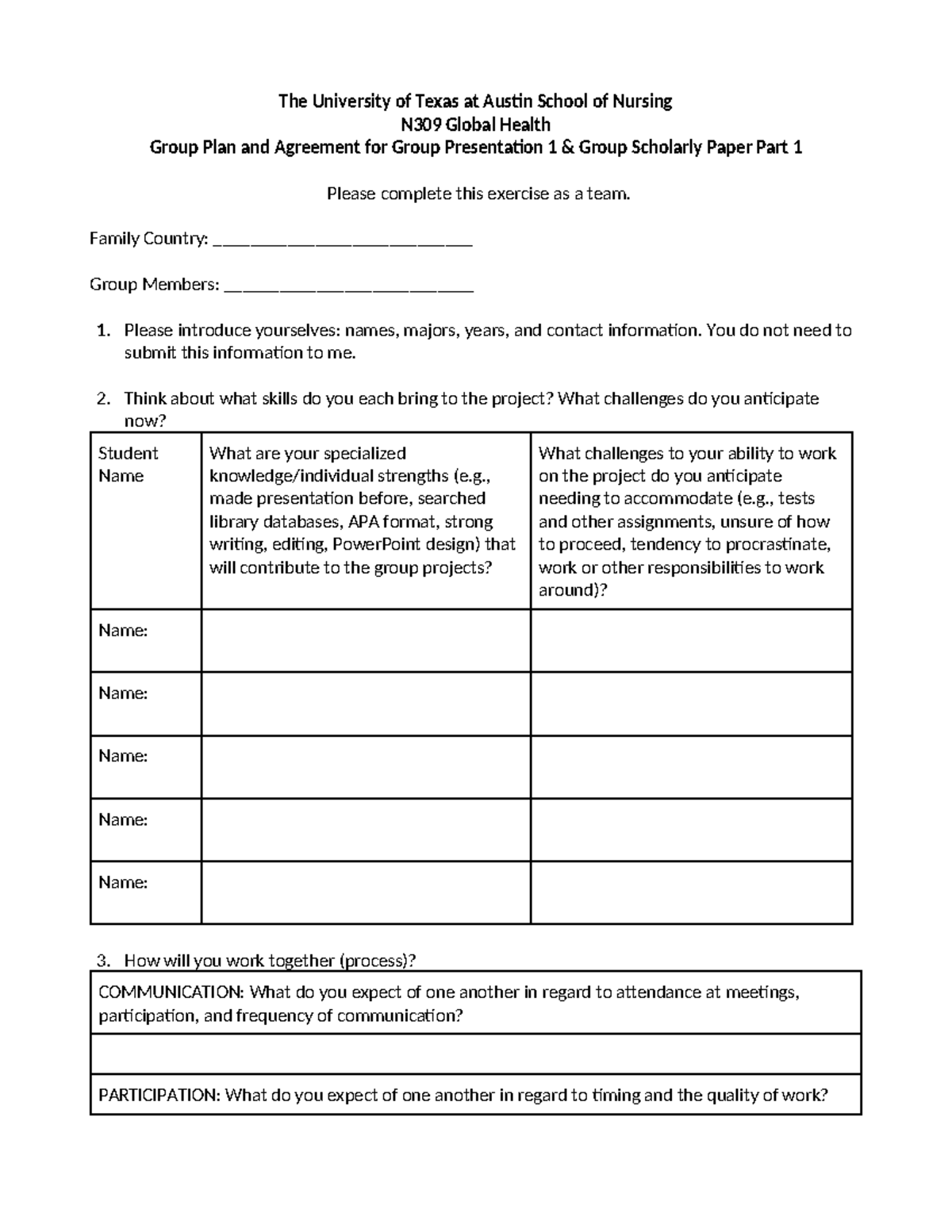 N309 Group Plan Agreement Part 1 - Tagged - The University of Texas at ...