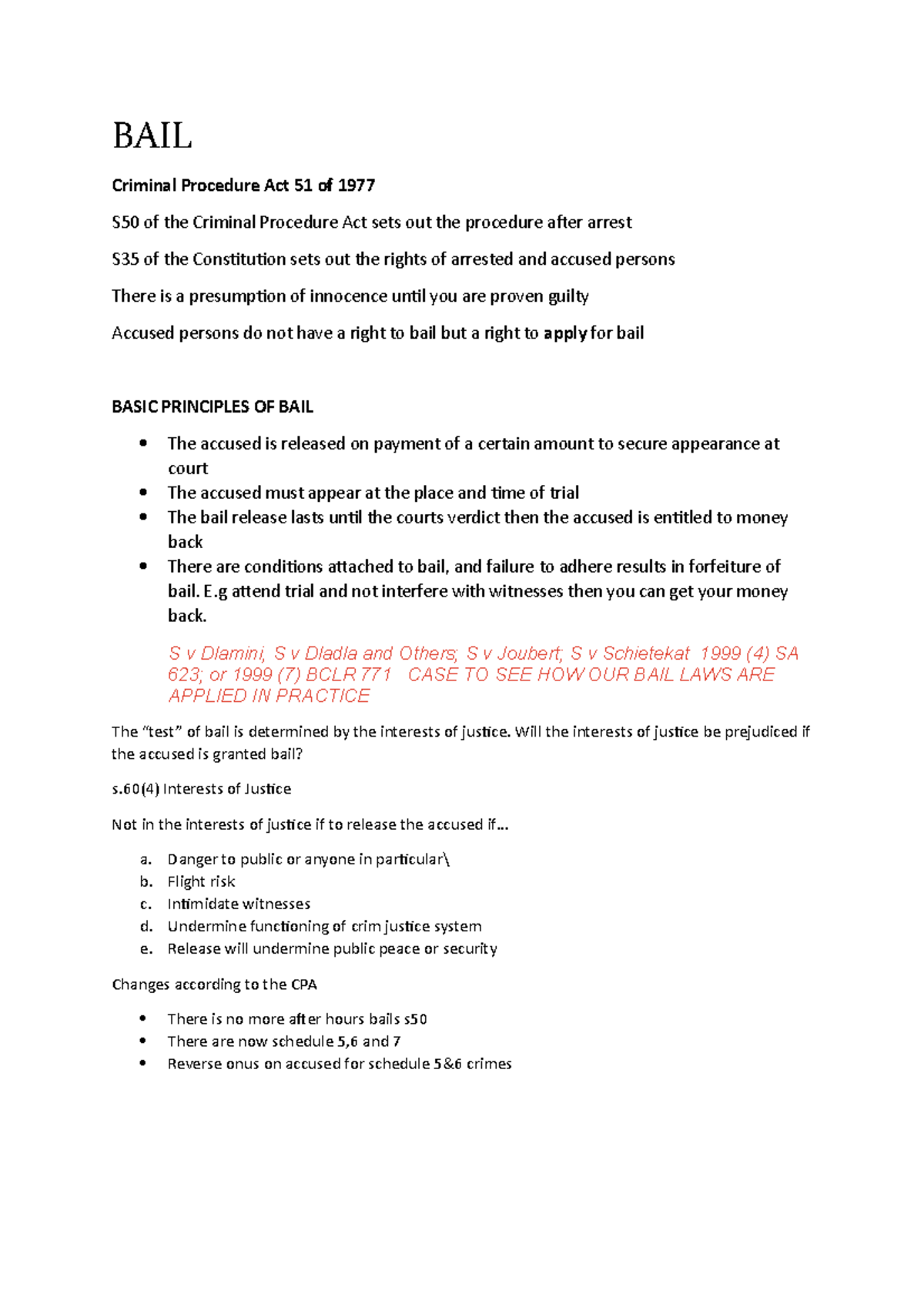 BAIL - criminal Procedure, chapter 7 trial, procedure, review, appeal ...