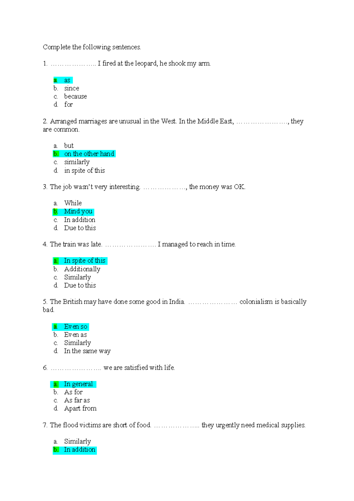 English exercise - how to reply to an email - Complete the following ...