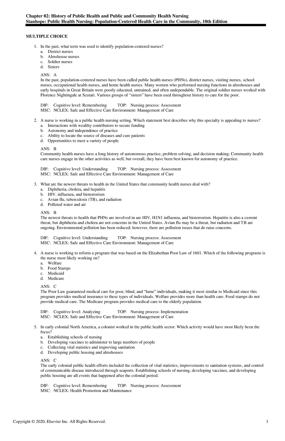 Exam View - Chapter 02 - this is helpful for studying and getting a ...