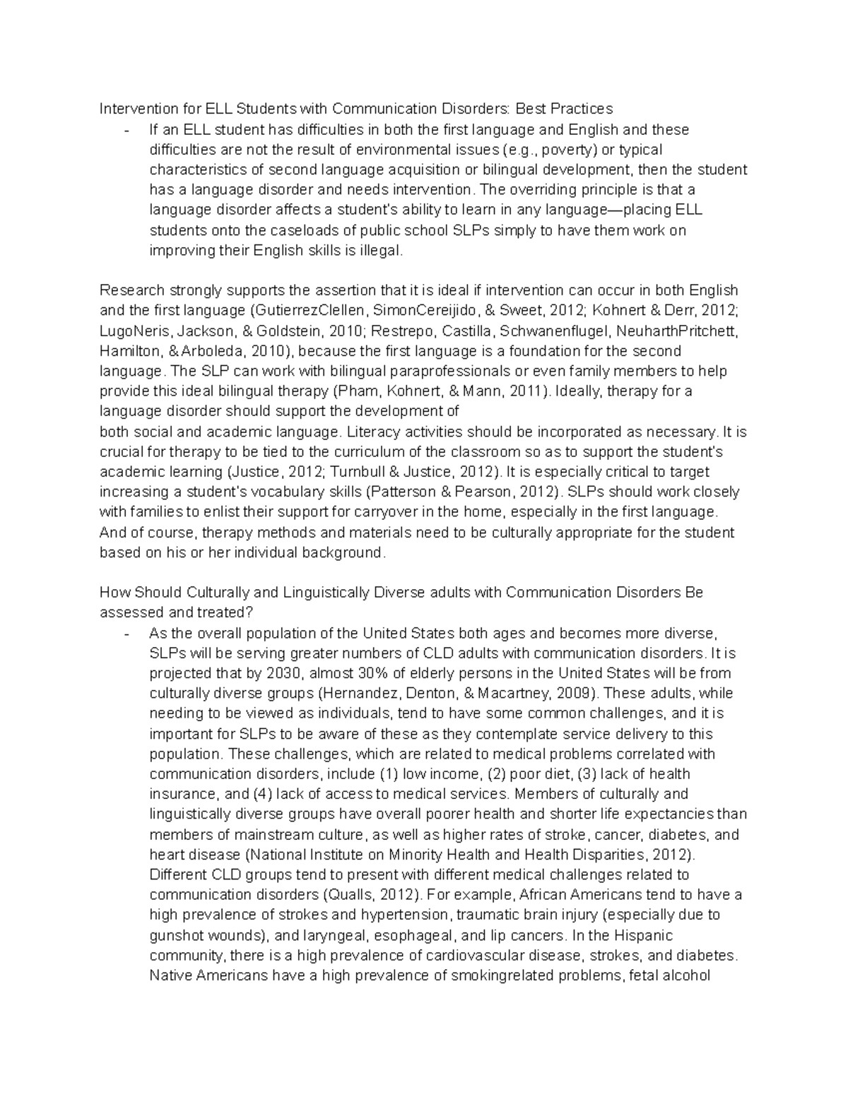 Intervention for ELL Chapter 6 - Intervention for ELL Students with ...