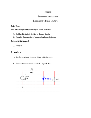Week3 Lab 5 BJTs-OL (1) new attempt - EET Semiconductor Devices Experiment 5: Bipolar Junction ...
