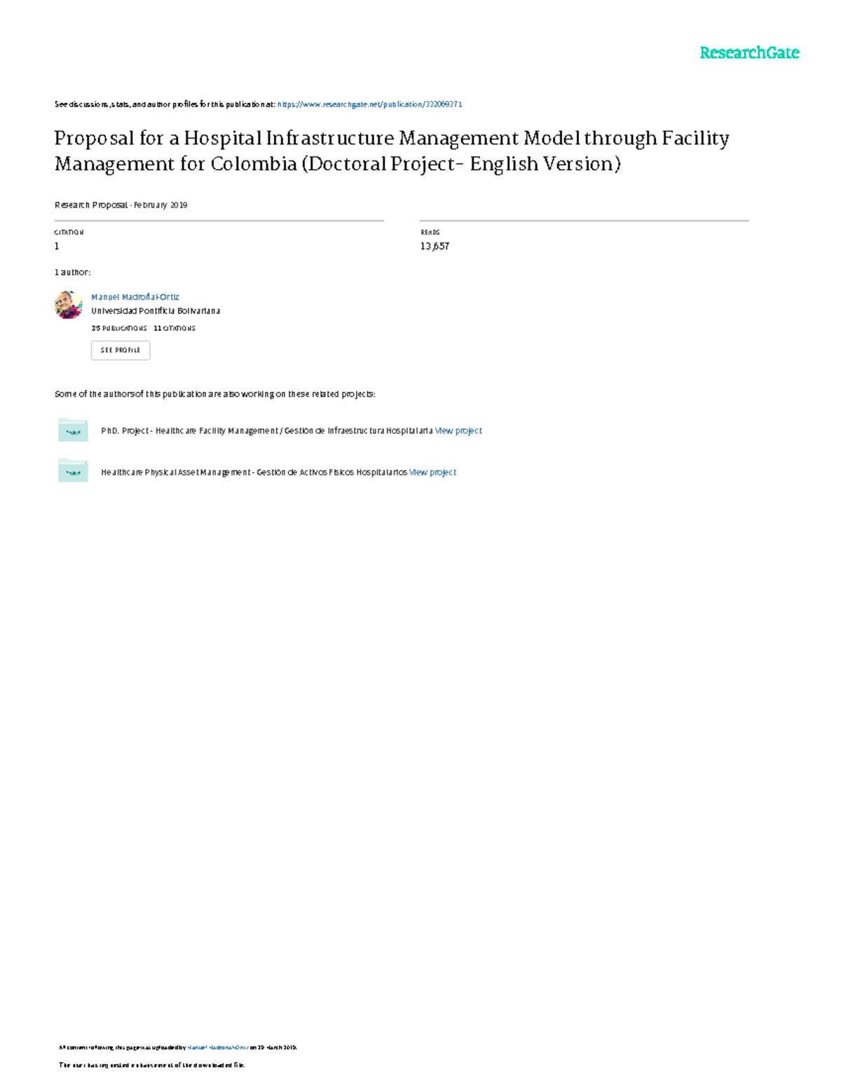 Doctoral Thesis Project-M - See discussions, stats, and author profiles ...