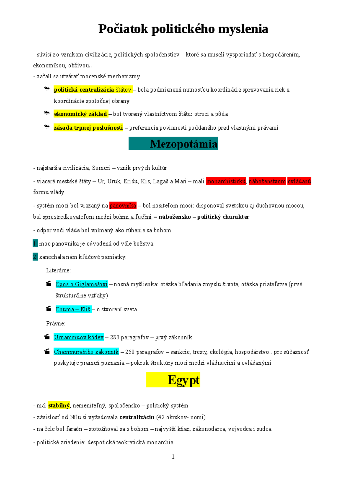 Klasická politická filozofia- Počiatok politického myslenia - Počiatok ...