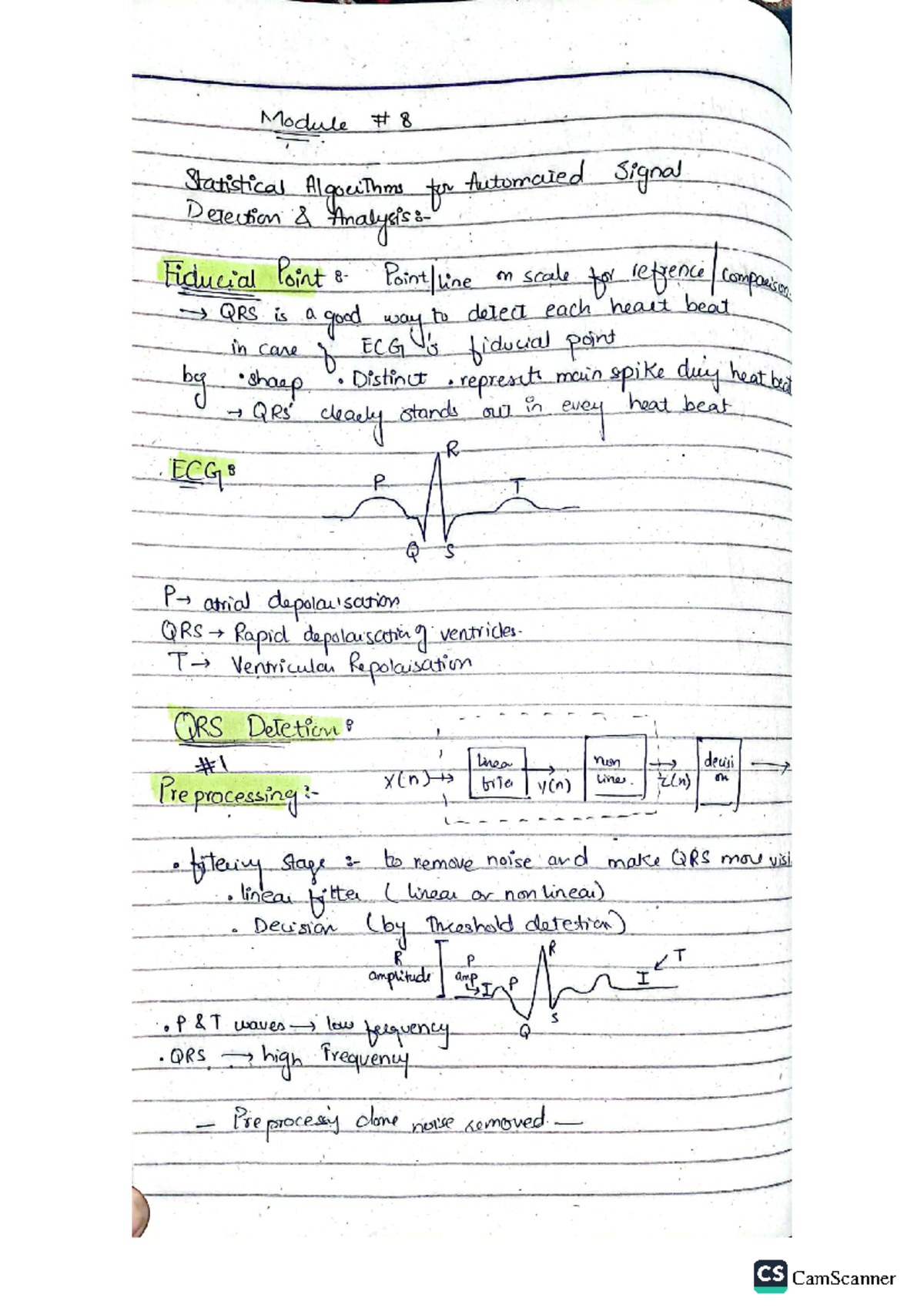 Algorithms for ecg - Module 8 Statistical Algoeithms for Automated ...