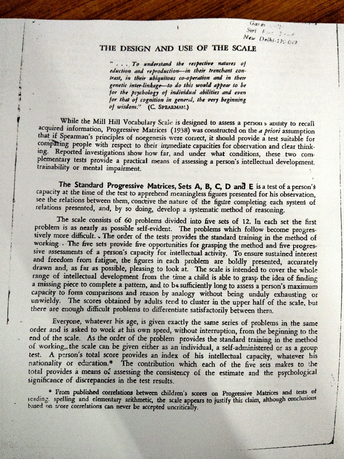RSPM Manual - ROL - Ne Deihi-i1 C THE DESIGN AND USE OF THE SCALE To ...