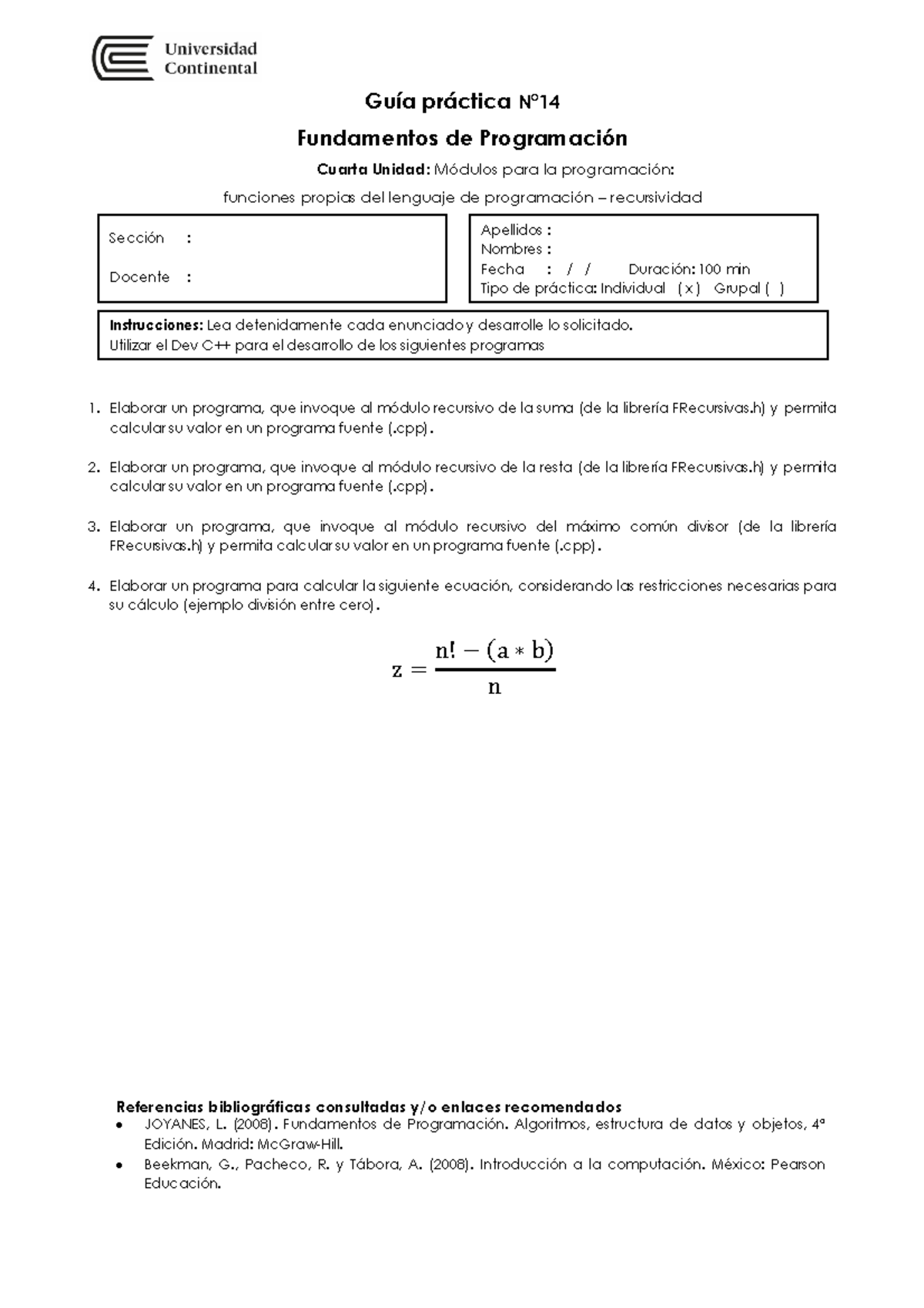 Semana 14 Guia de Practica 14 - GuÌa pr·ctica N∞ Fundamentos de ...